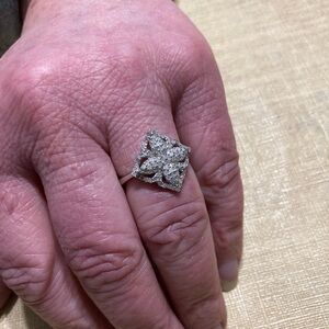 NanasJewelBox | Jewelry | Genuine Diamond Sterling Silver 925 Cluster ...